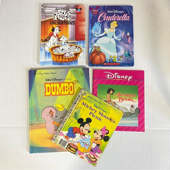 Toys | Disney Book Bundle Dumbo Cinderella 11 Dalmatians Jungle Book ...